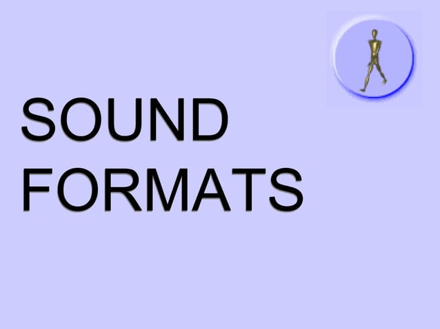 Sound Formats | PPTX | Digital Audio | Computer Software and Applications
