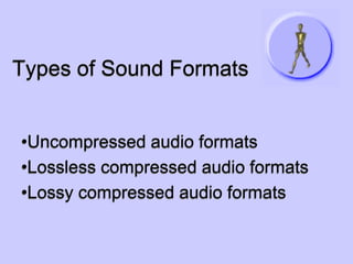 Sound Formats | PPTX | Digital Audio | Computer Software and Applications