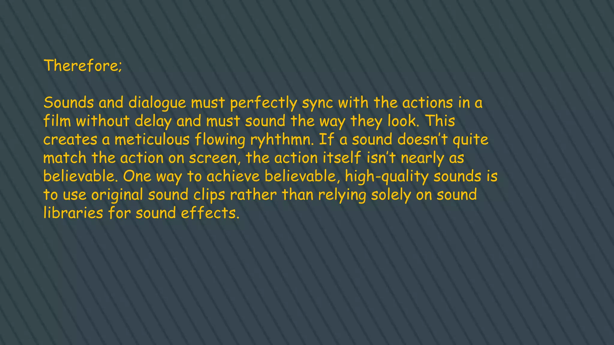 Importance Of Sound In Film | PPTX