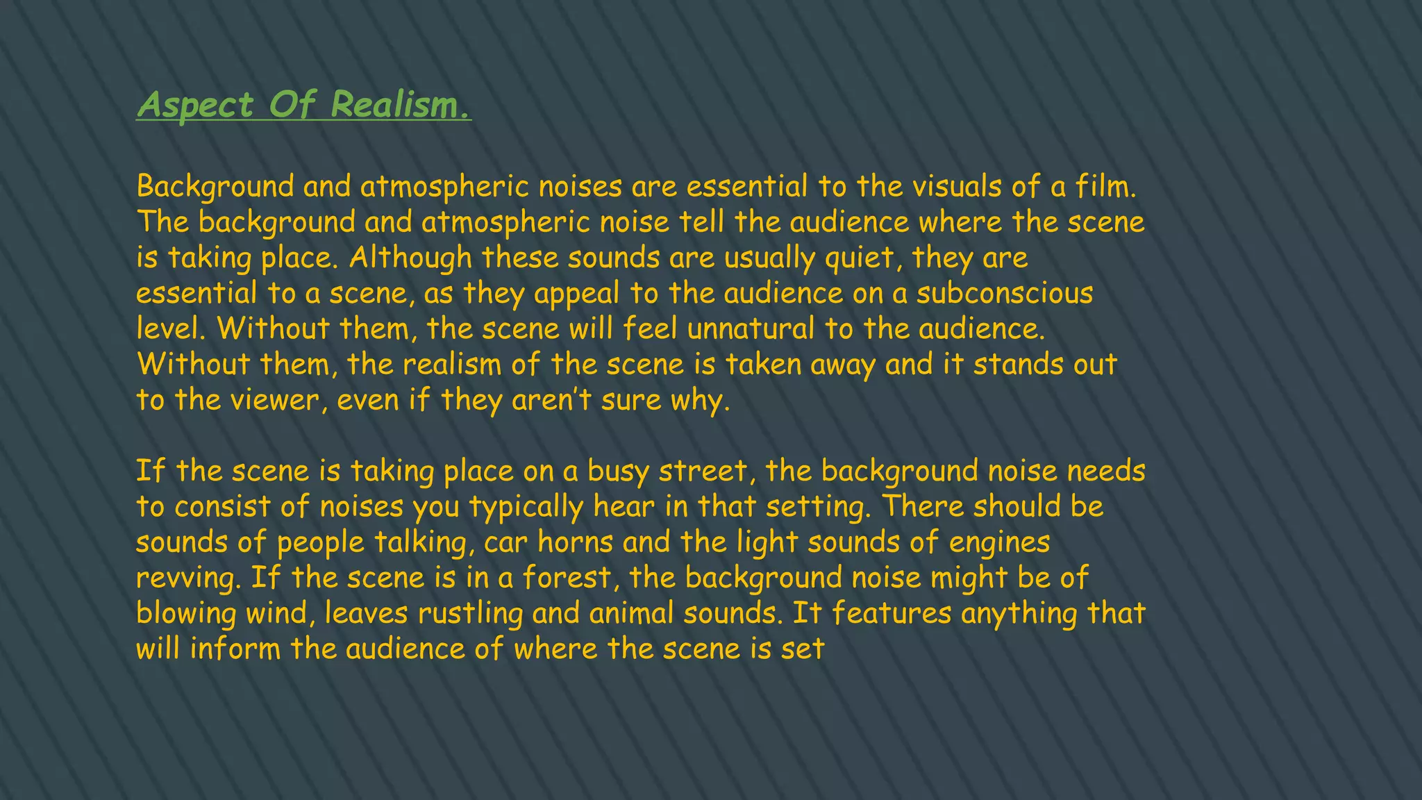 Importance Of Sound In Film | PPTX