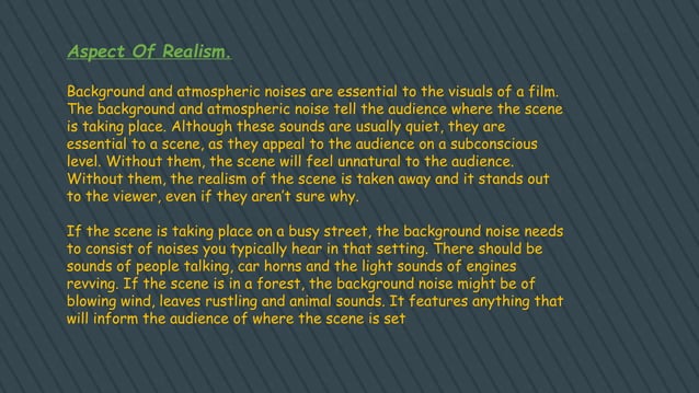 Importance Of Sound In Film | PPT