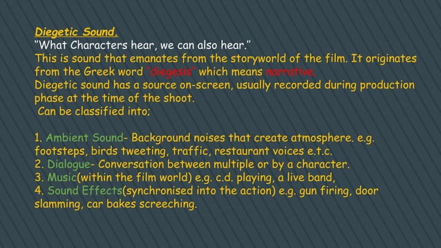 Importance Of Sound In Film | PPT