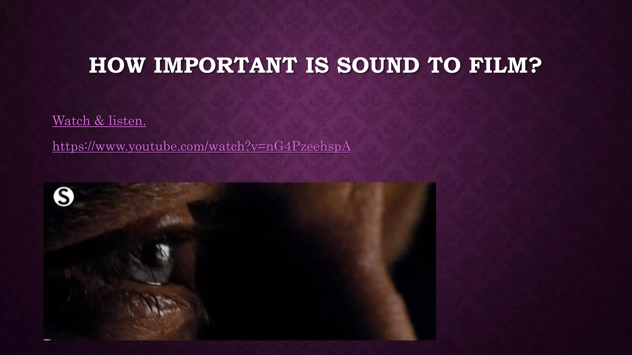 Sound in film - short film unit | PPTX