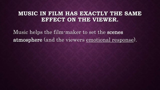 Sound in film - short film unit | PPTX | Soundtracks, TV and Showtunes ...