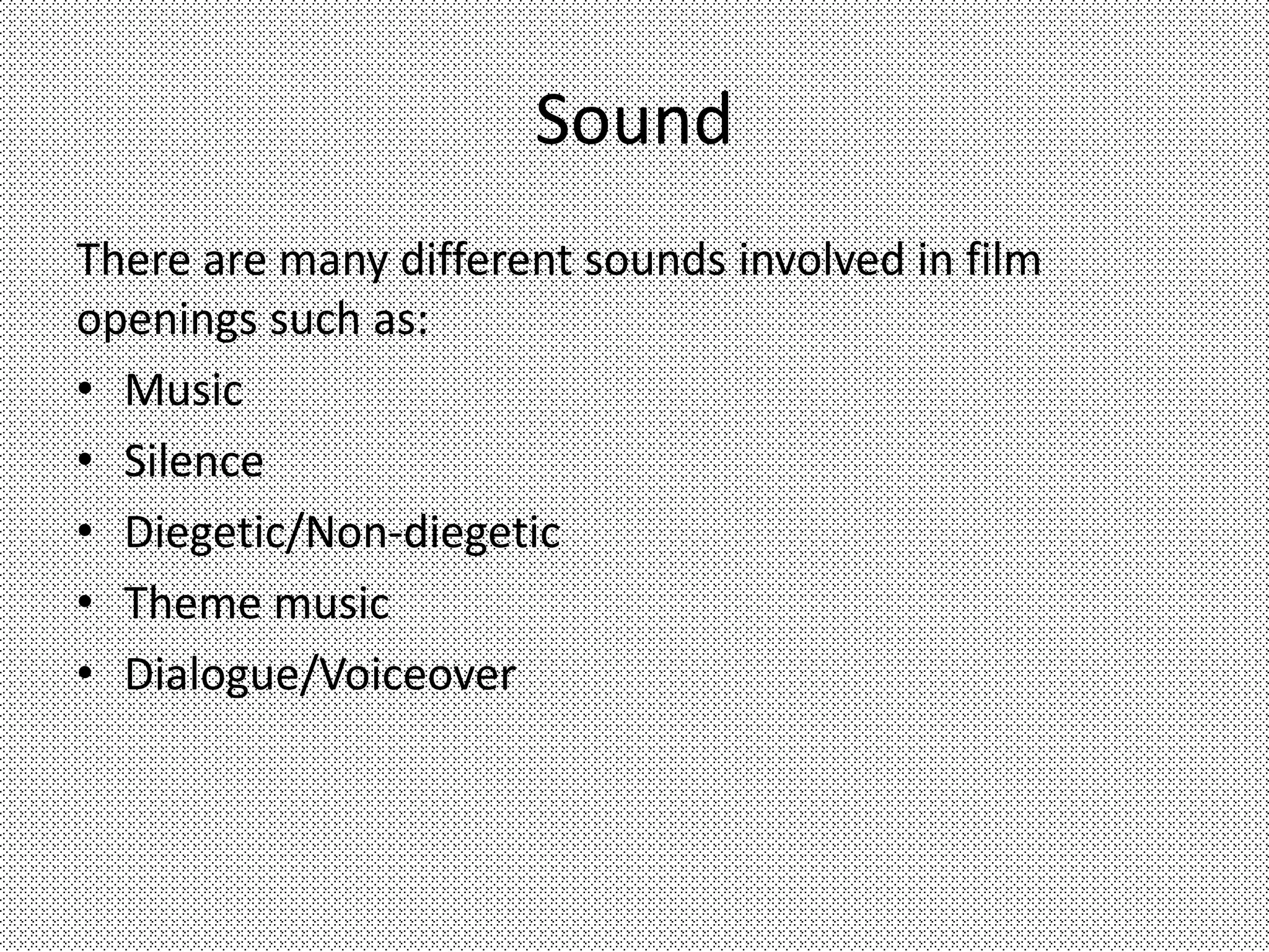 Sound in film openings | PPT
