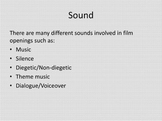Sound in film openings | PPT