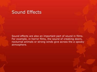 Sound in films | PPT
