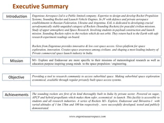 Sounding rocket from engenious aerospace ltd | PDF