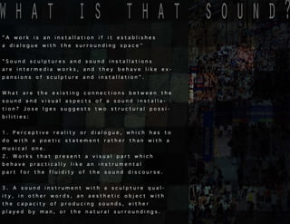 Sound Installation | PDF