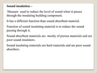 SOUND INSULATING MATERIALS PPT Architecture.pptx
