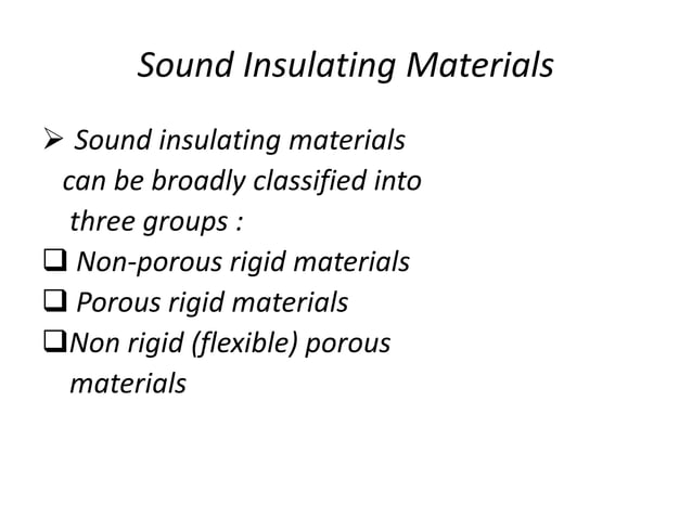 Sound insulation | PPTX