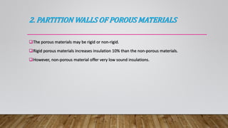 Sound insulations and acoustics final | PPTX