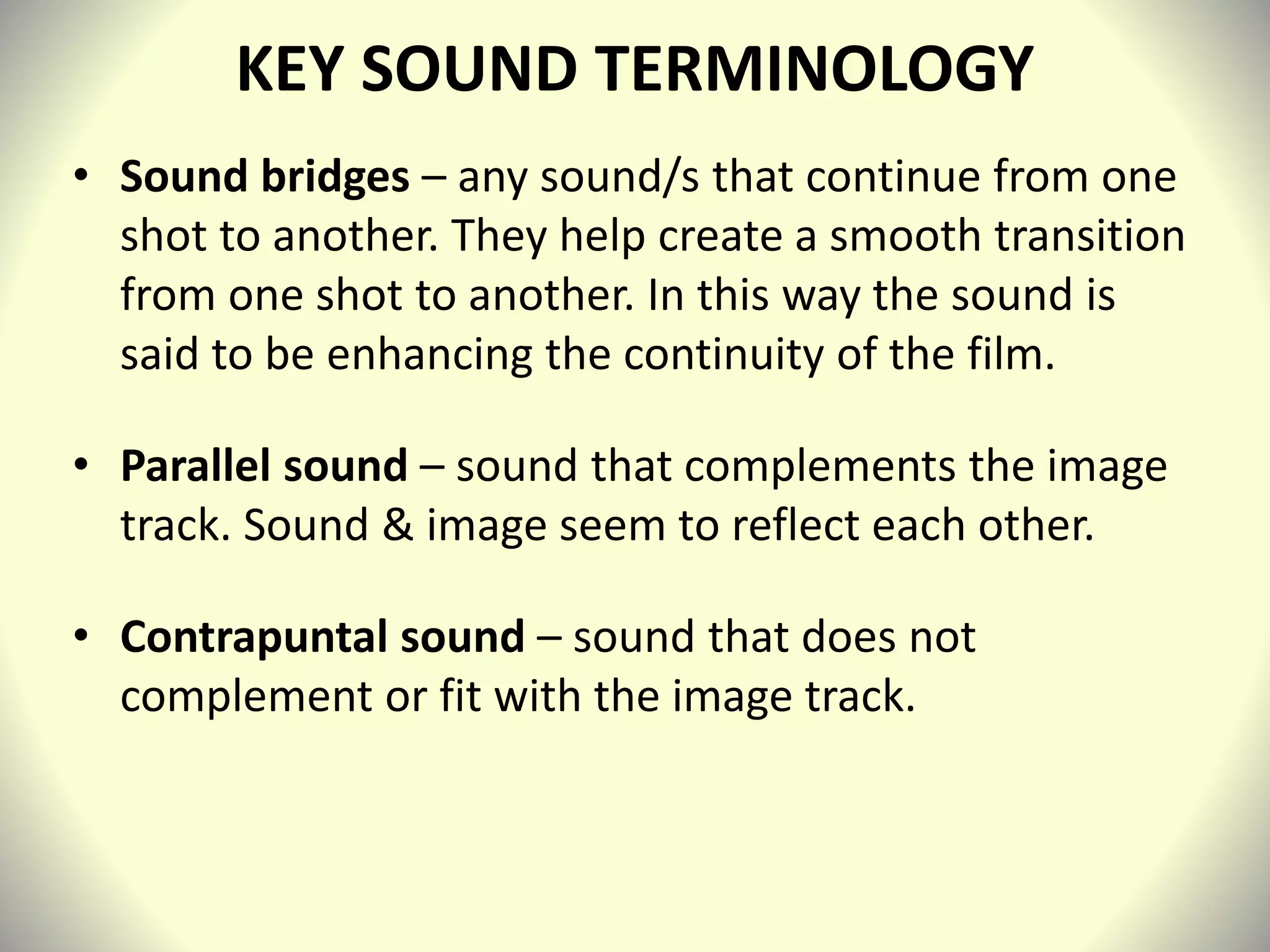 Film Sound Analysis intro | PPTX