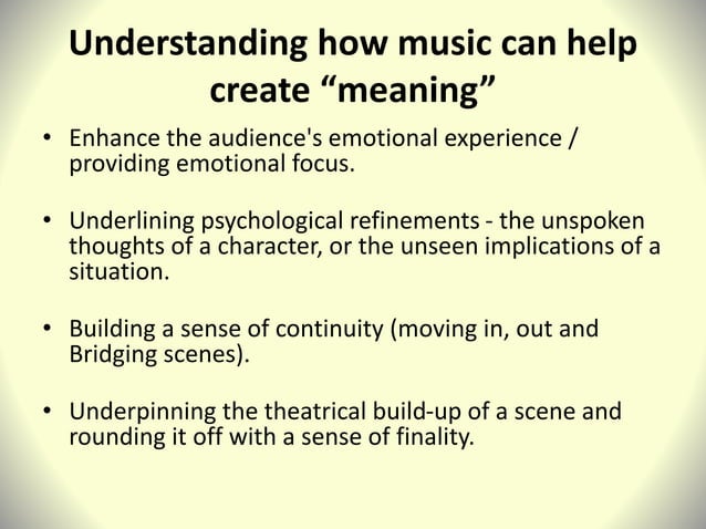 Film Sound Analysis intro | PPTX