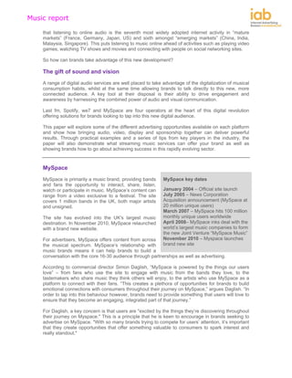 Sound Investment - IAB Music Report | PDF