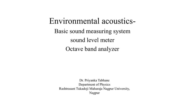 sound level meter octave band ananlyser.pptx | Digital Audio | Computer ...