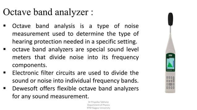 sound level meter octave band ananlyser.pptx | Digital Audio | Computer ...
