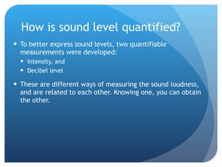 Sound levels | PPT