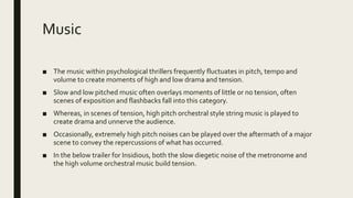 Sound/Music In Psychological Thrillers | PPTX