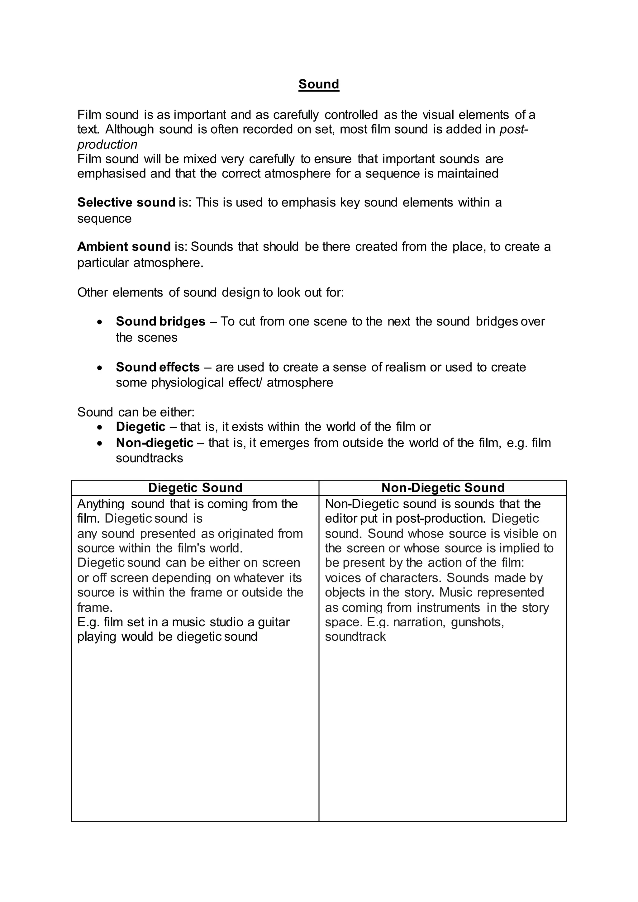 Sound sheet | DOCX