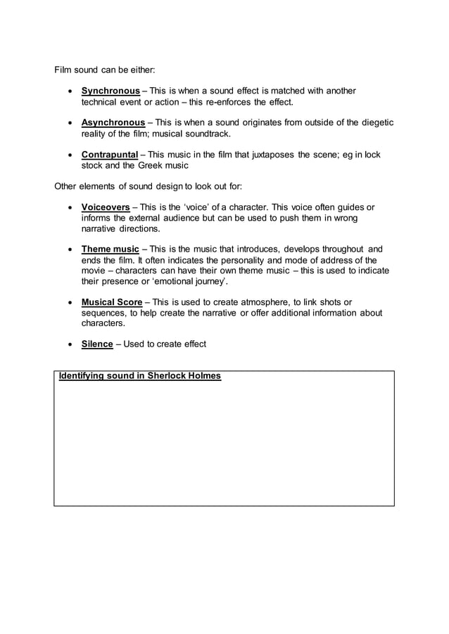 Sound notes sheet | PDF