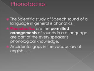 Chapter # 6- Sound patterns of language | PPTX