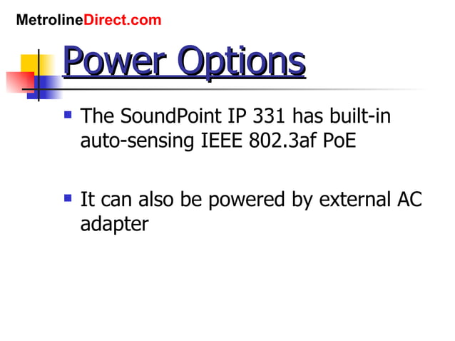 Polycom SoundPoint IP 331 | PPT