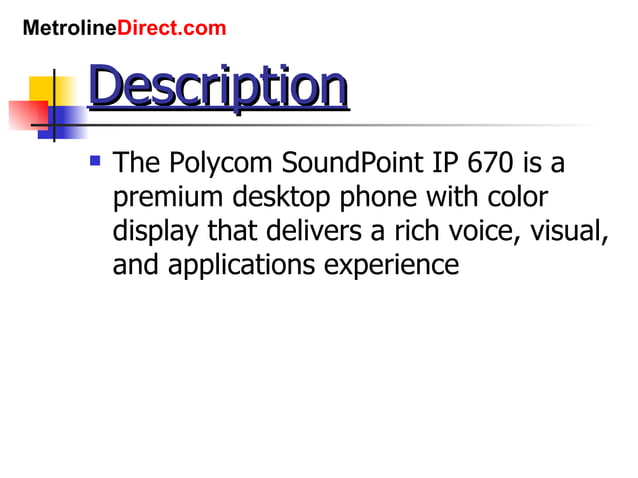 Polycom SoundPoint IP 670 | PPT