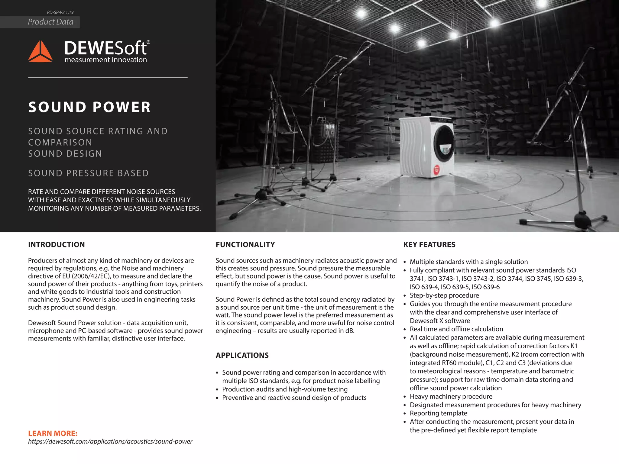 Sound power | Dewesoft | PDF