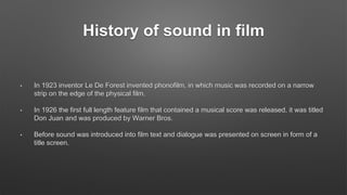 Sound presentation | PPTX | Soundtracks, TV and Showtunes | Music