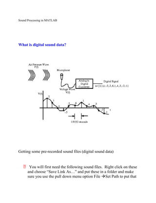 Sound Processing in MATLAB program speech | DOCX