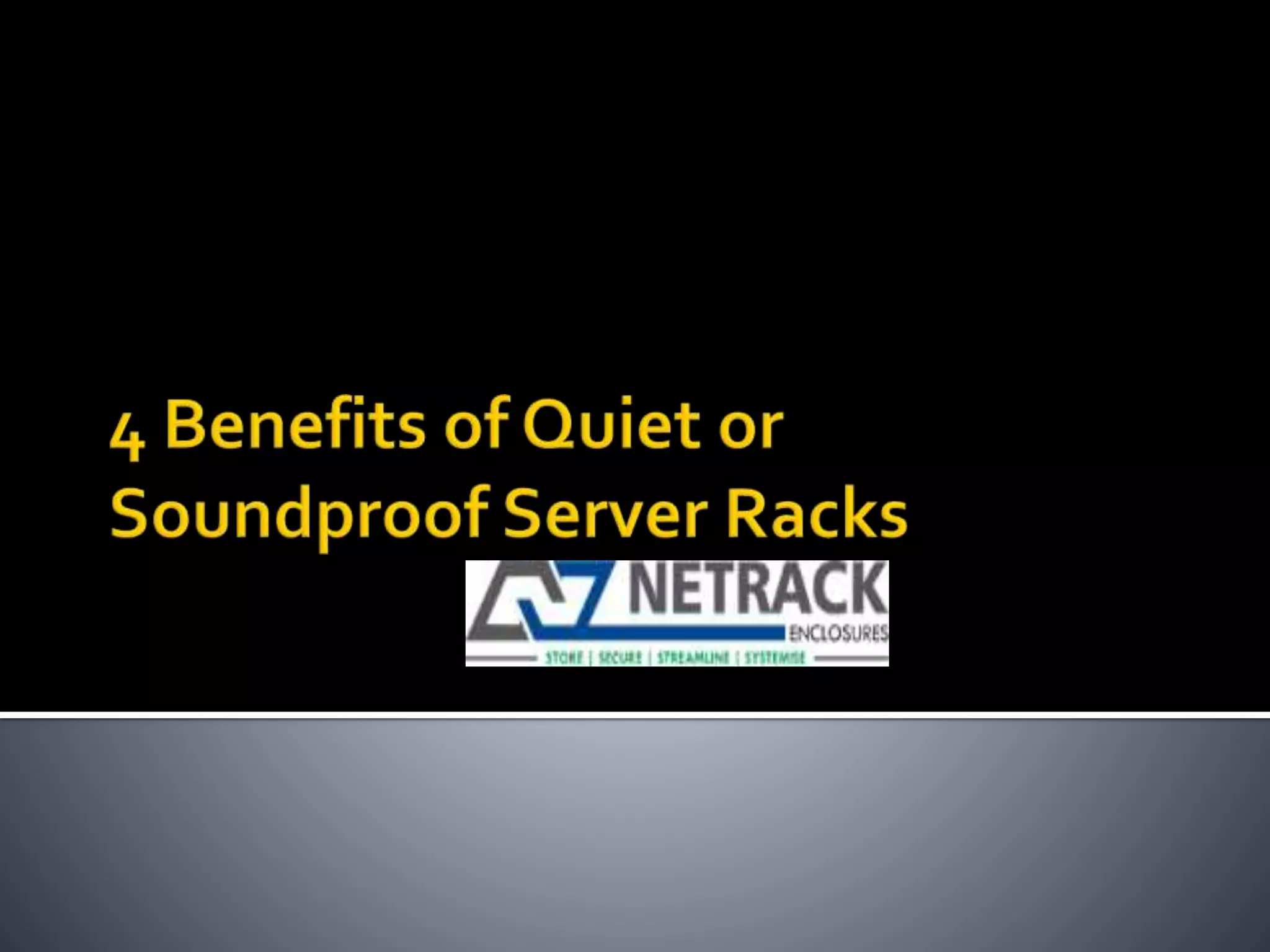 Soundproof server rack | PPT