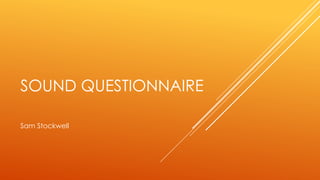 Sound Survey | PPT