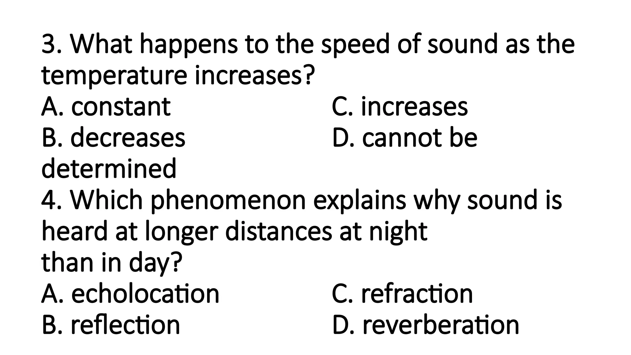 sound quiz for grade 8 learners in science | PPTX