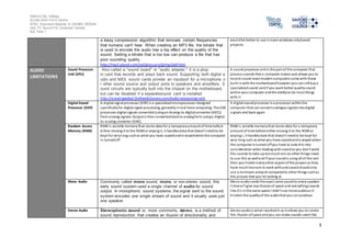 Sound recording glossary improved | PPT