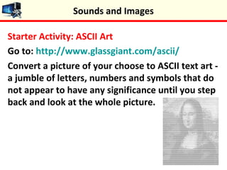 Sounds and images | PPT