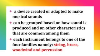 Sounds and Instruments | PPTX