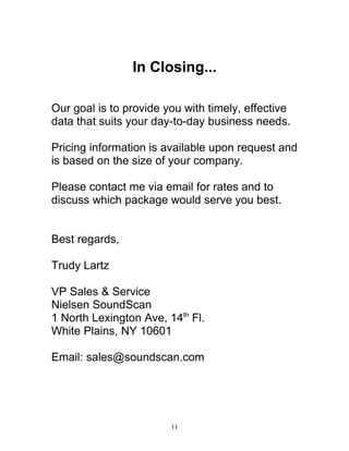 Soundscan Info Packet | DOC