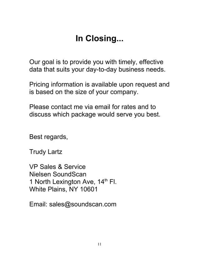 Soundscan Info Packet | PDF