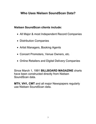 Soundscan Info Packet | DOC