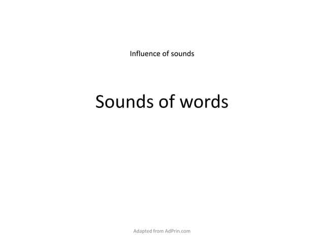Sounds of words | PPT