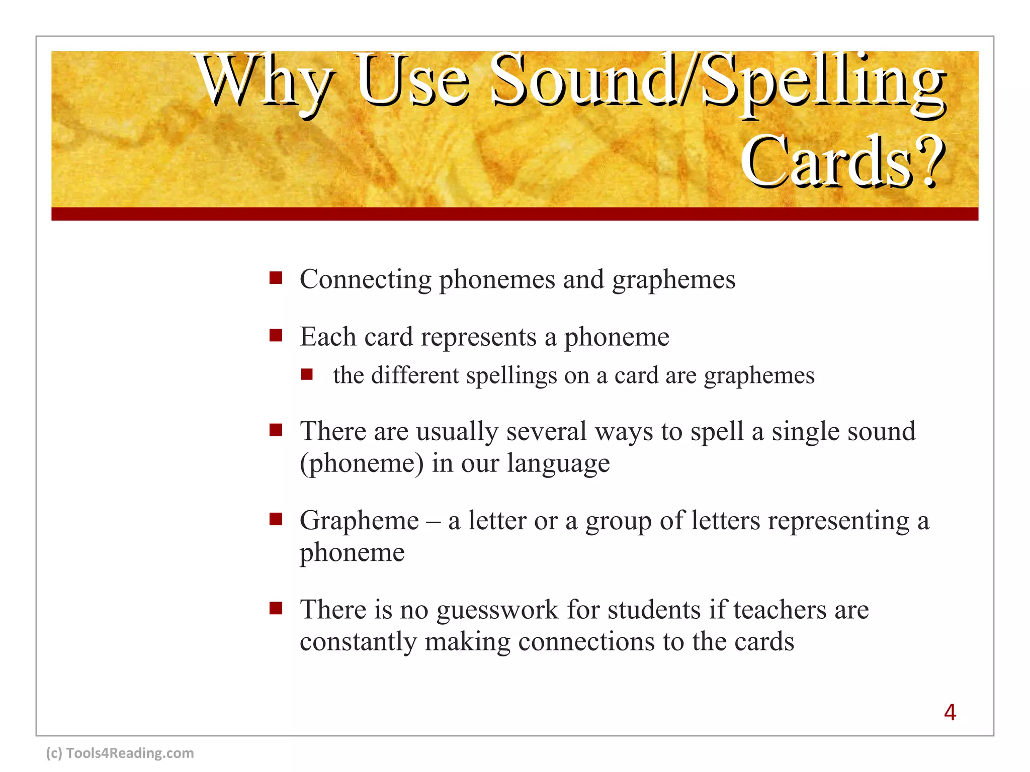 Sound Spelling Cards | PPT