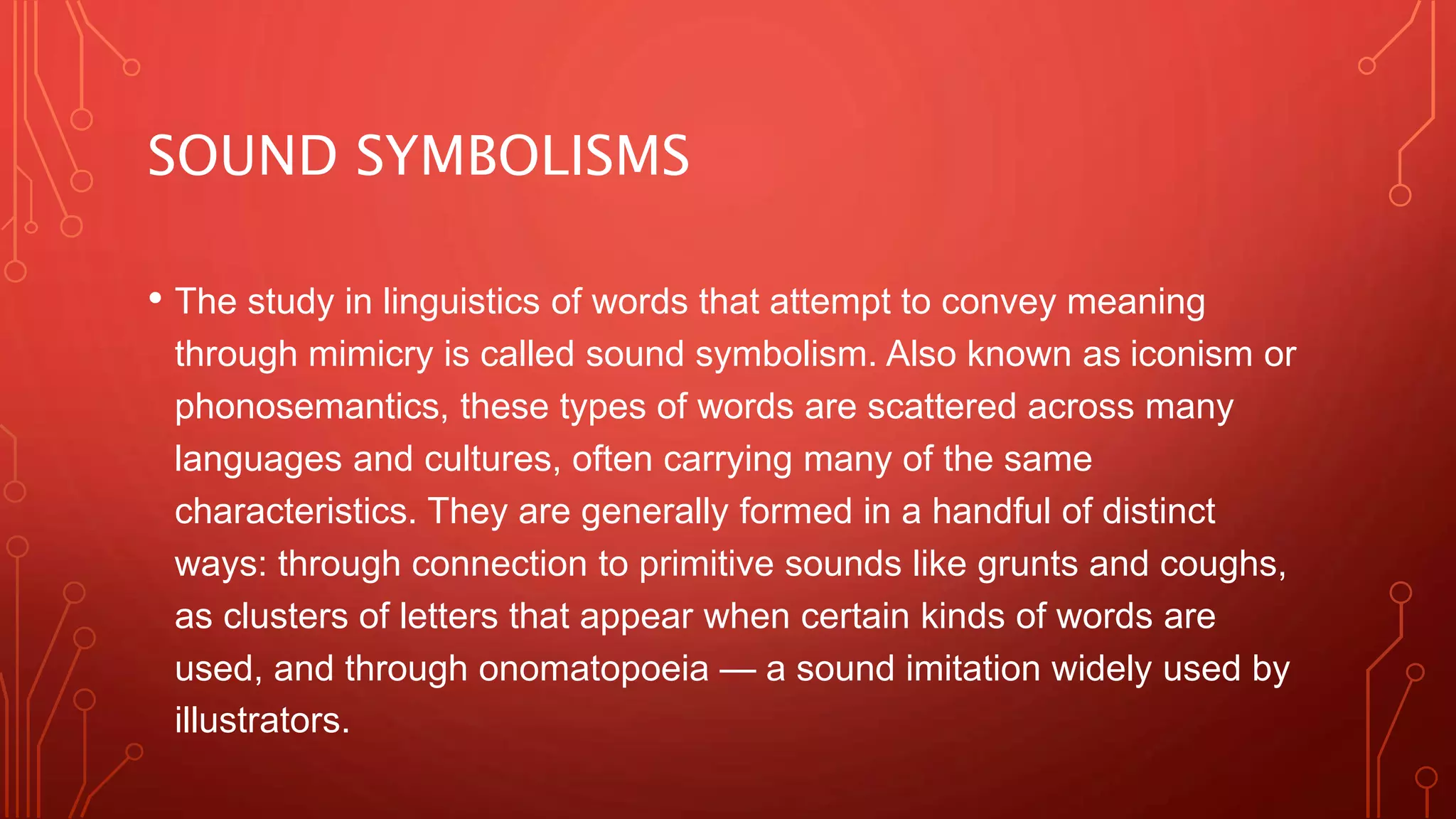 Sound symbolisms | PPTX