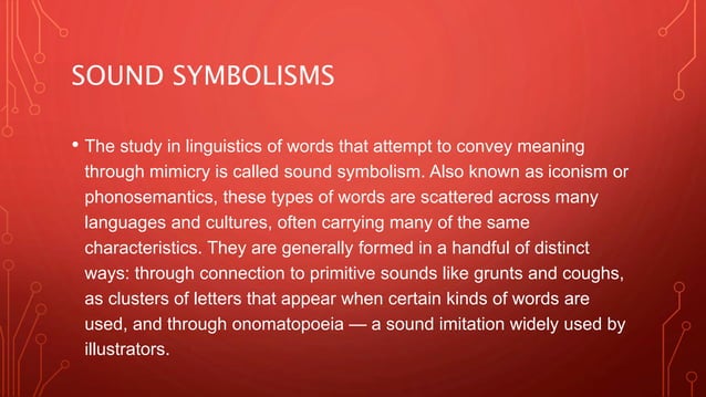 Sound symbolisms | PPTX