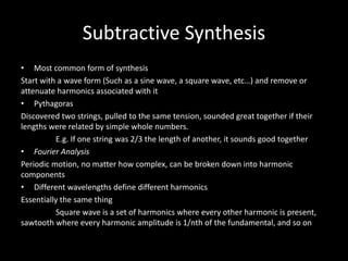 Sound synthesis | PPTX