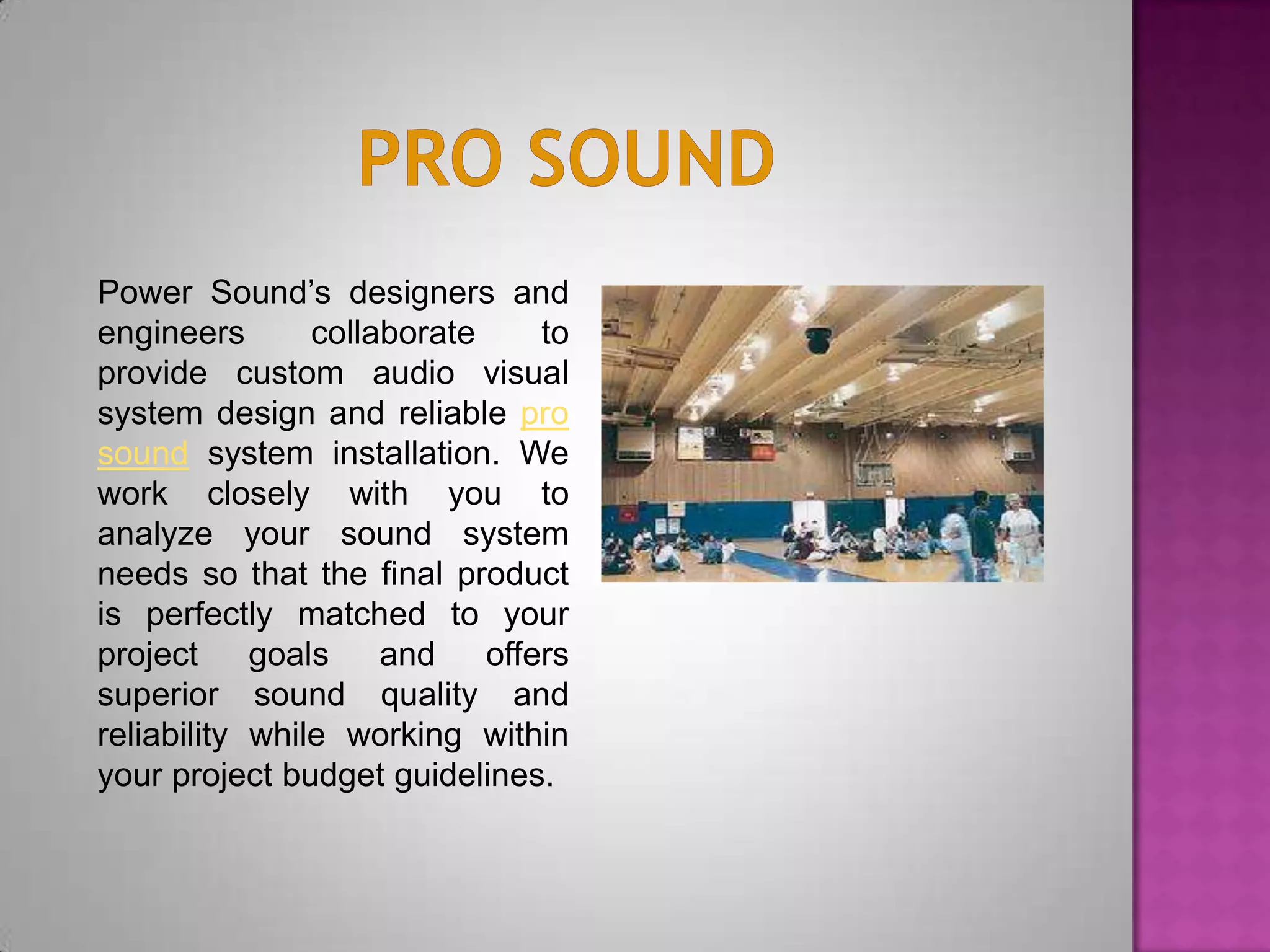 Sound system installation | PPTX