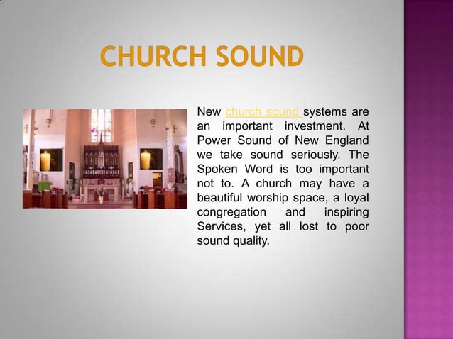 Sound system installation | PPTX