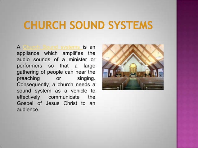 Sound system installation | PPTX