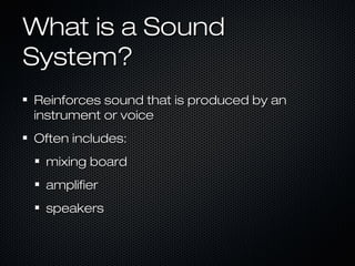 Sound systems intro | PPT