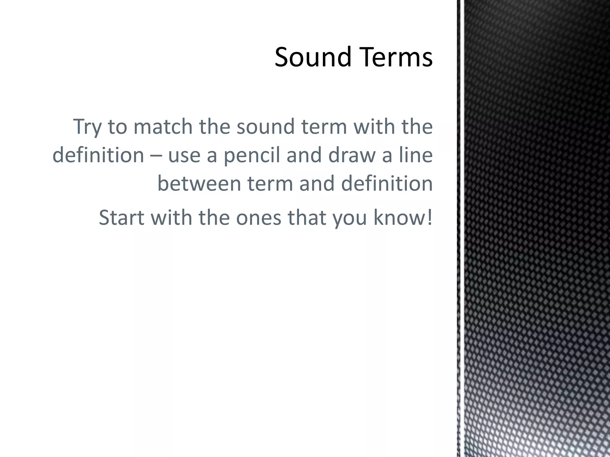 Sound terms | PPT